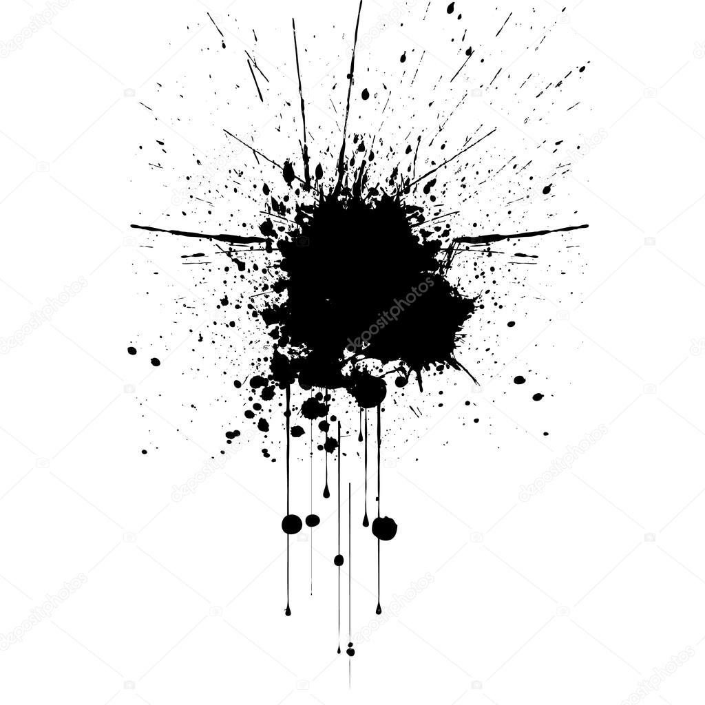 Vector Black ink splatter background. illustration vector design Stock ...
