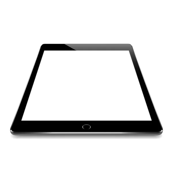 Mock up black tablet perspective angle isolated on white vector design ...