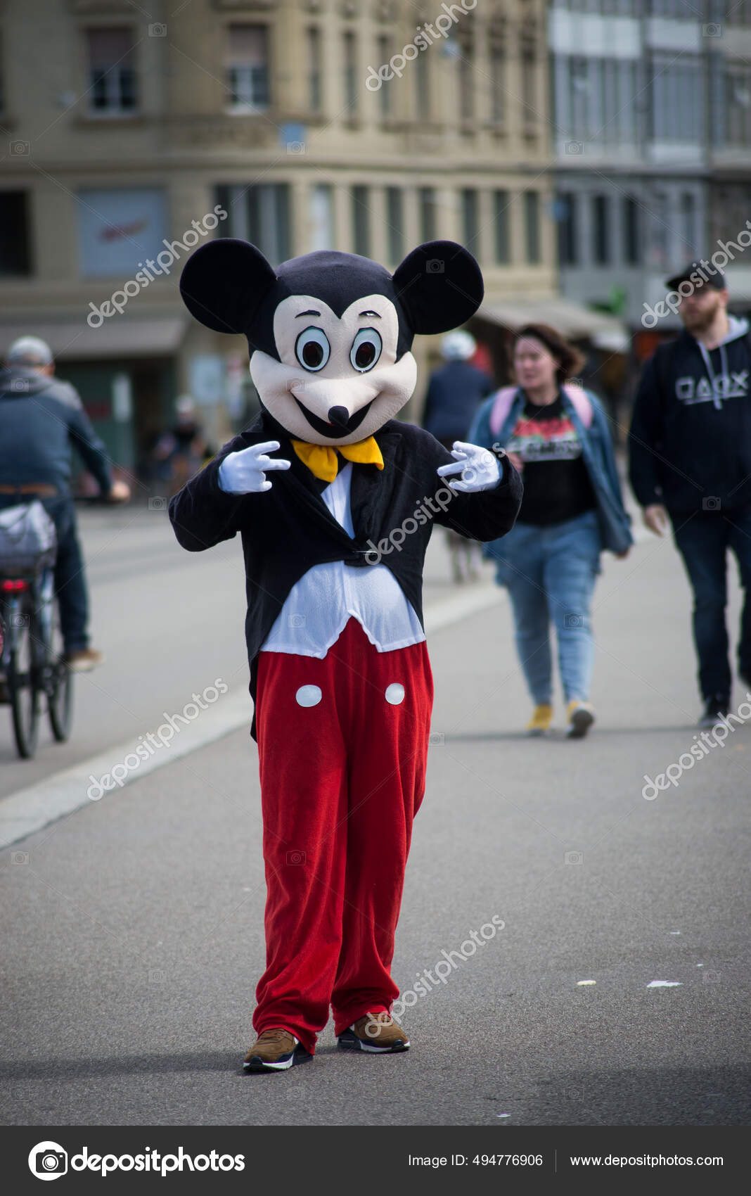 Basel Switzerland August 2021 Portrait Man Mickey Mouse Costume ...