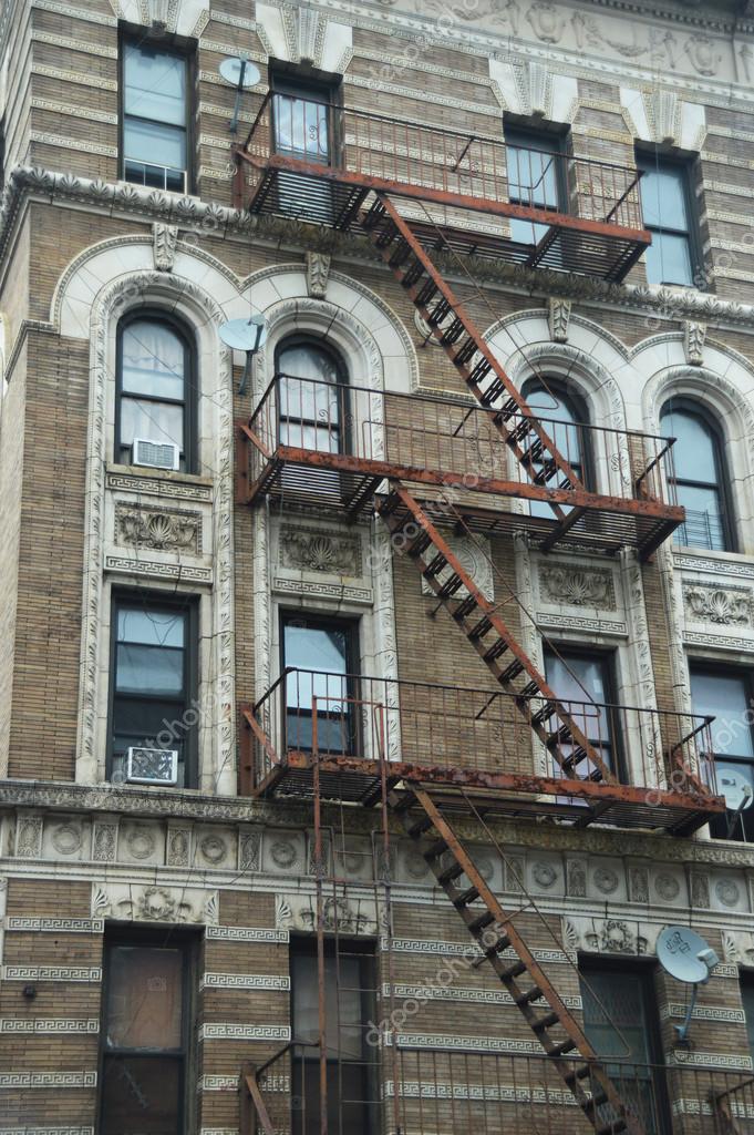 Security stairs on the buildong in New York city — Stock Photo ...