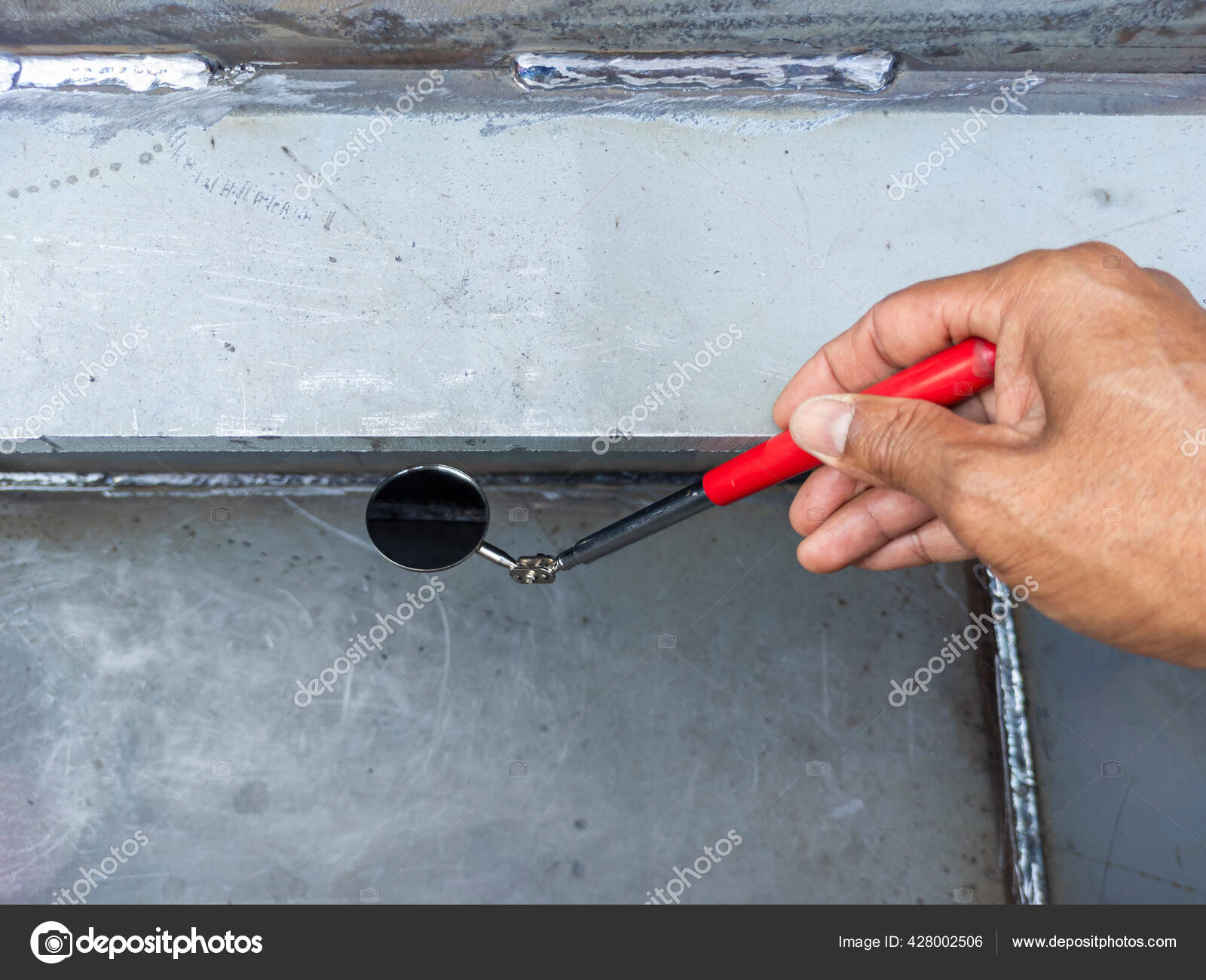 Using Welding Inspection Mirror Check Visual Welding Defects Niche ...