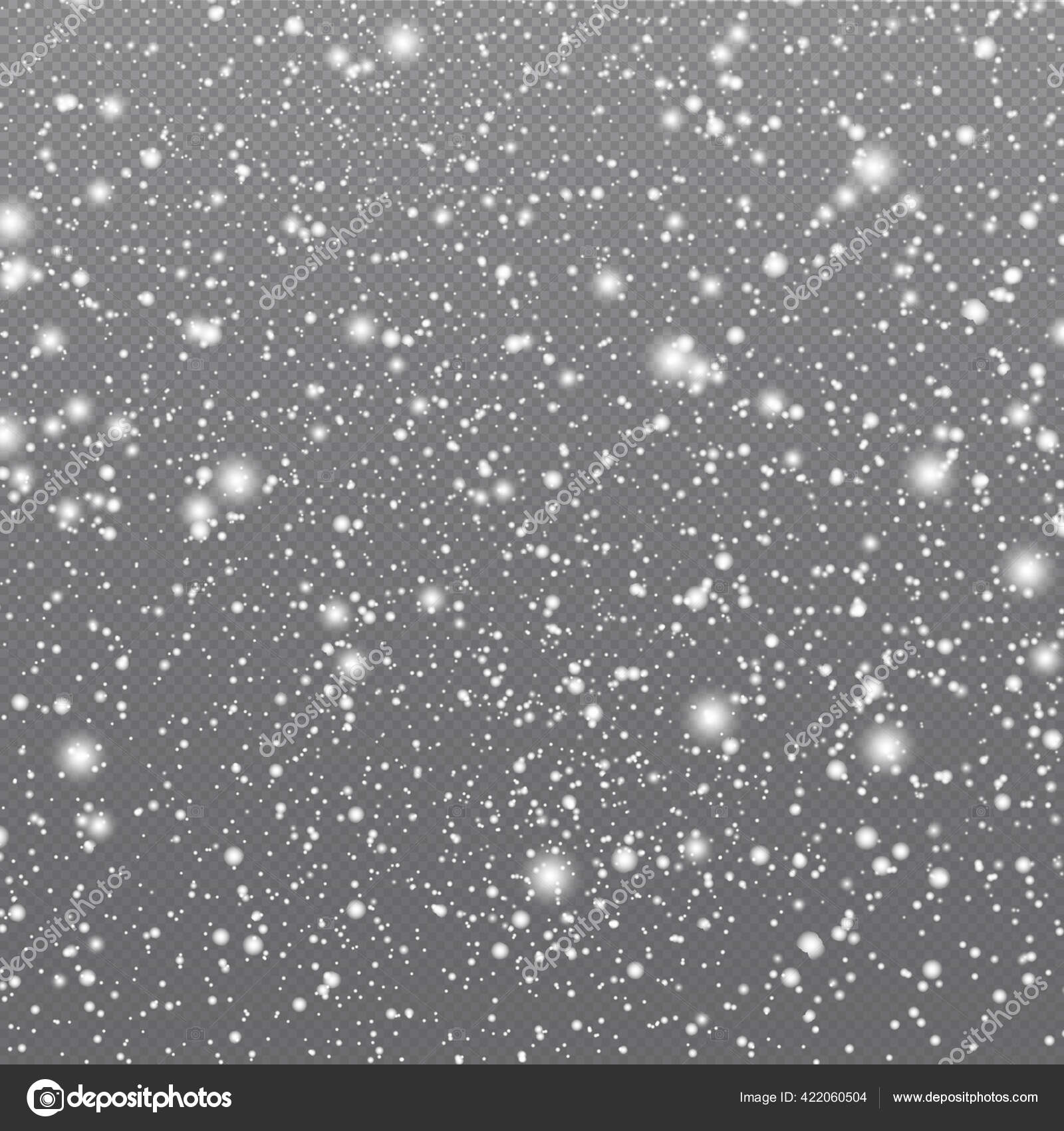White Falling Snow Transparent Background Stock Vector Image by ...