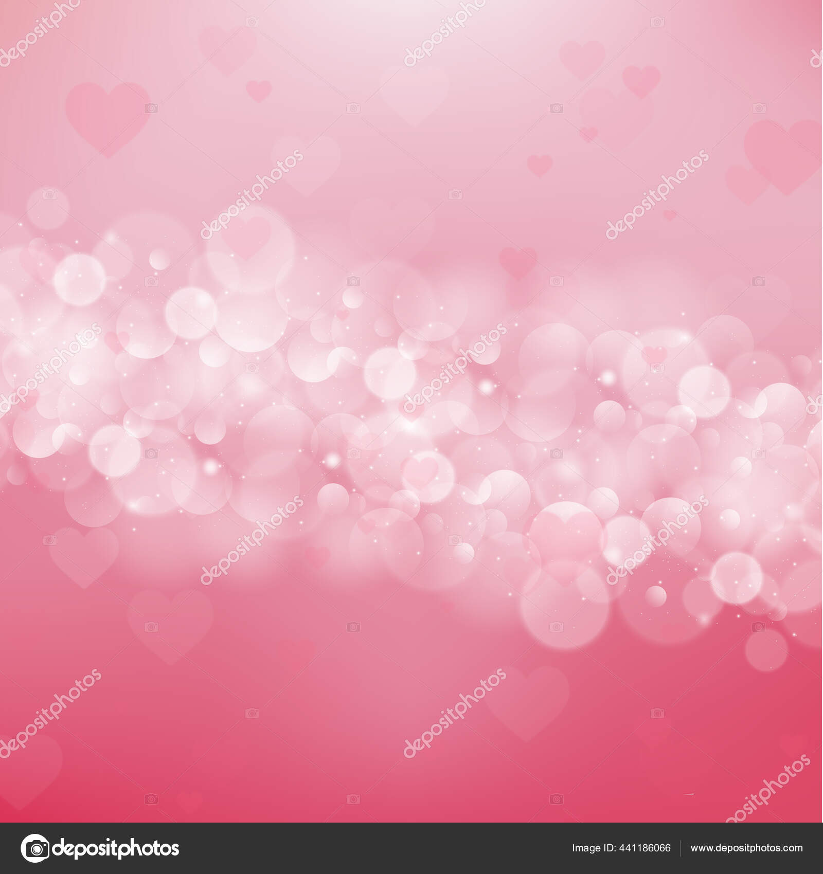 Red Pink Bokeh Background Valentine's Day Vector Illustration Stock ...