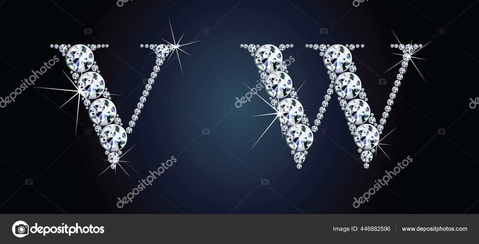 Diamond Alphabet Letters Stunning Beautiful Jewelry Set Gems Silver ...