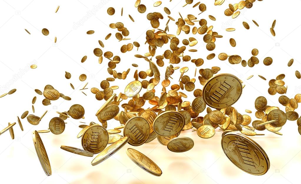Falling Gold Coins Stock Photo by ©ralwel 53440967