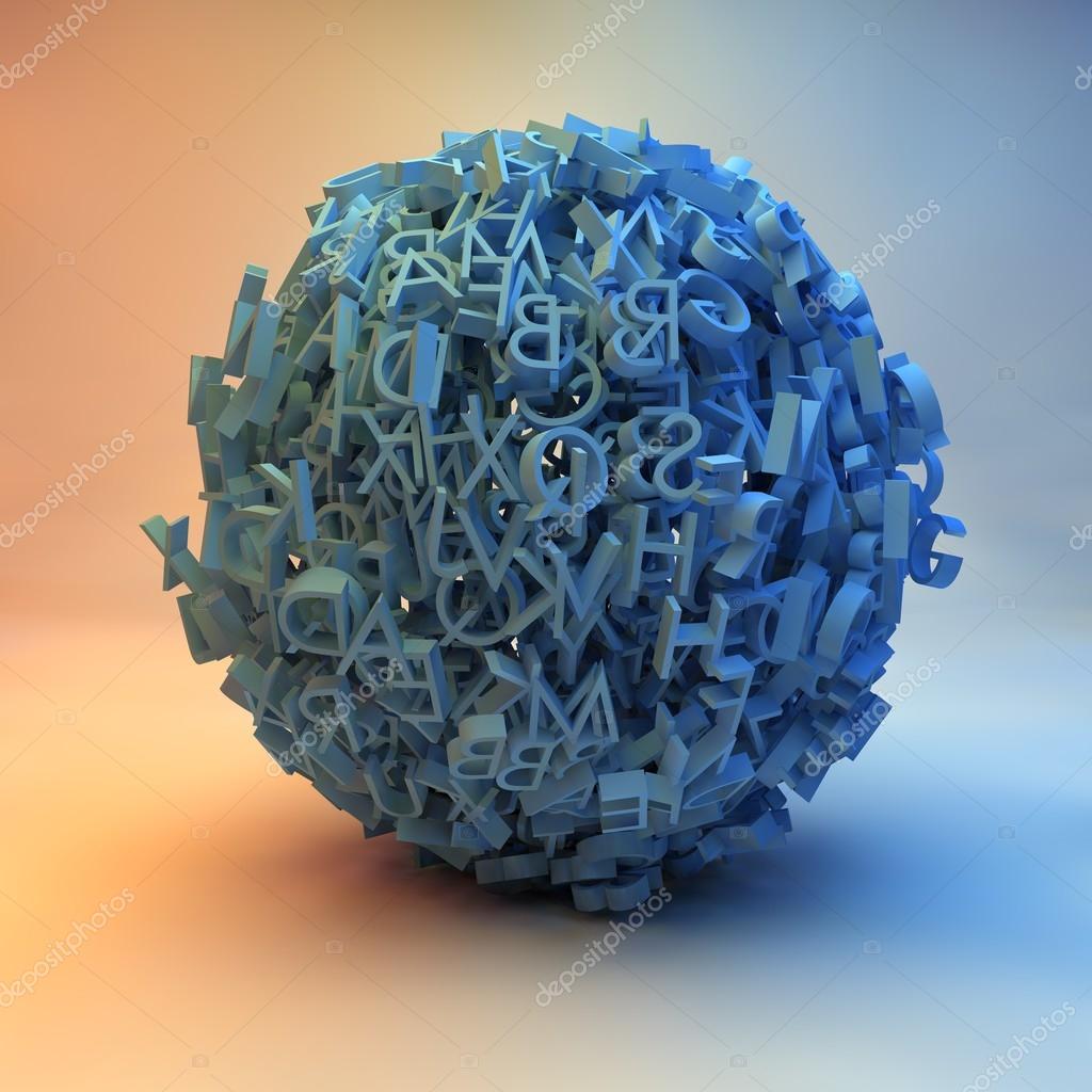 Letters forming a ball — Stock Photo © ralwel #53443179