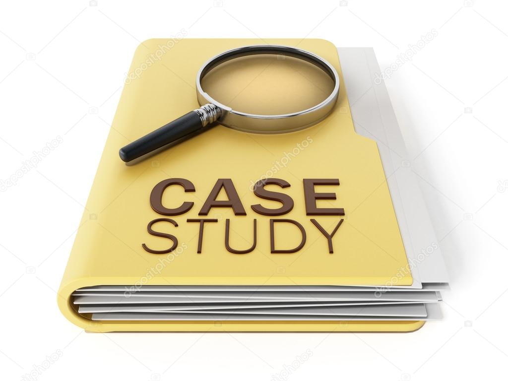 Case study text under magnifying glass. 3D illustration. Stock Photo by ...