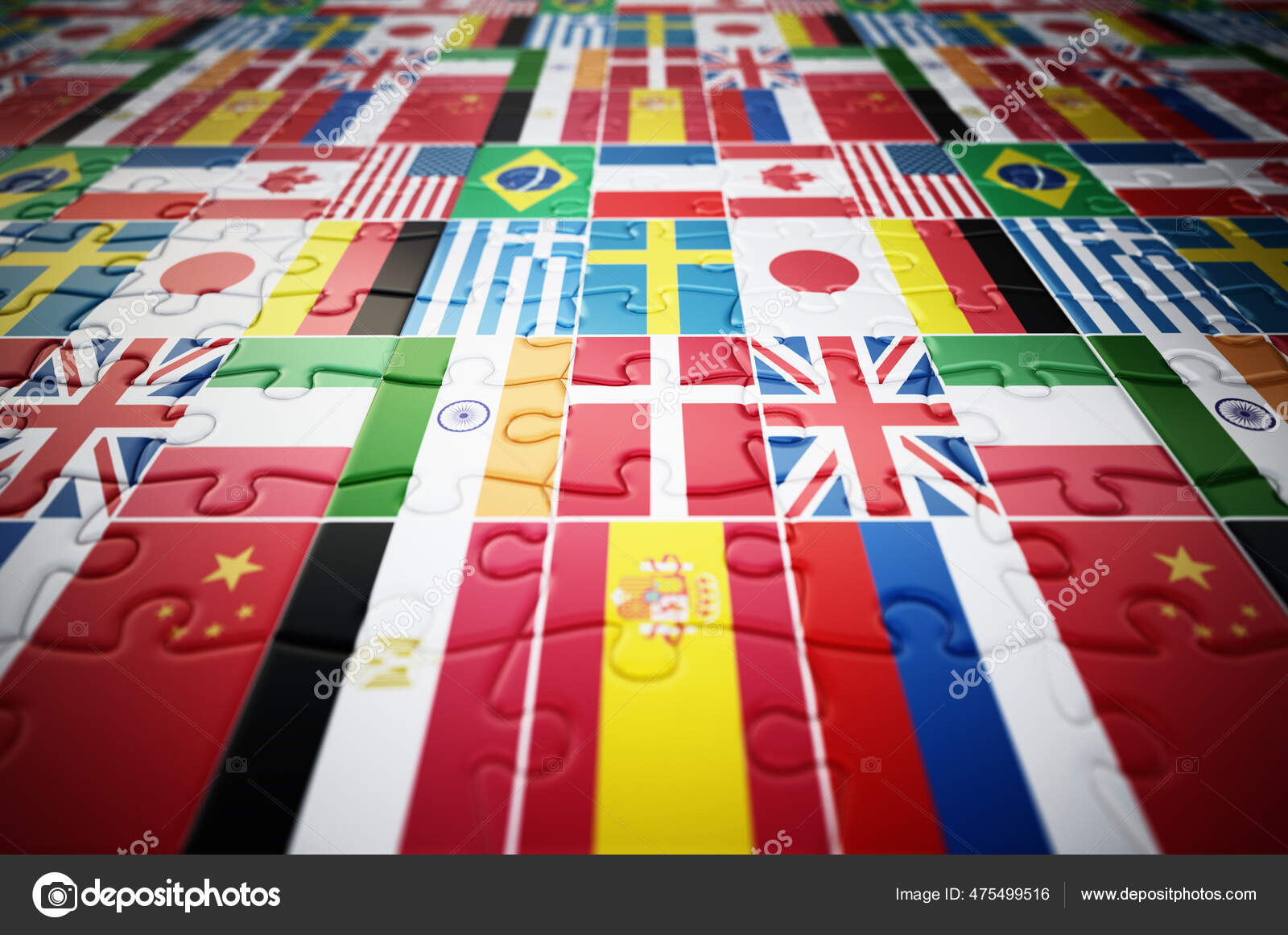 Country Flags Jigsaw Puzzle Pieces Illustration Stock Photo by ...