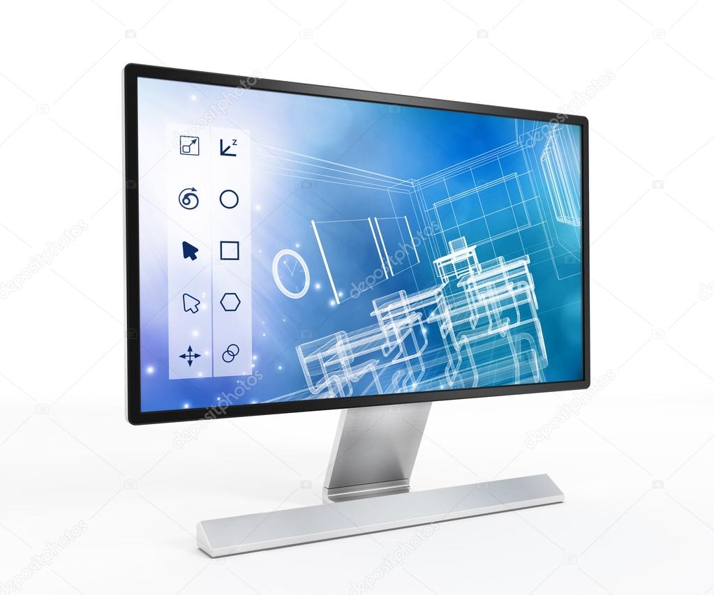 3D design software on computer screen Stock Photo by ©destinacigdem ...