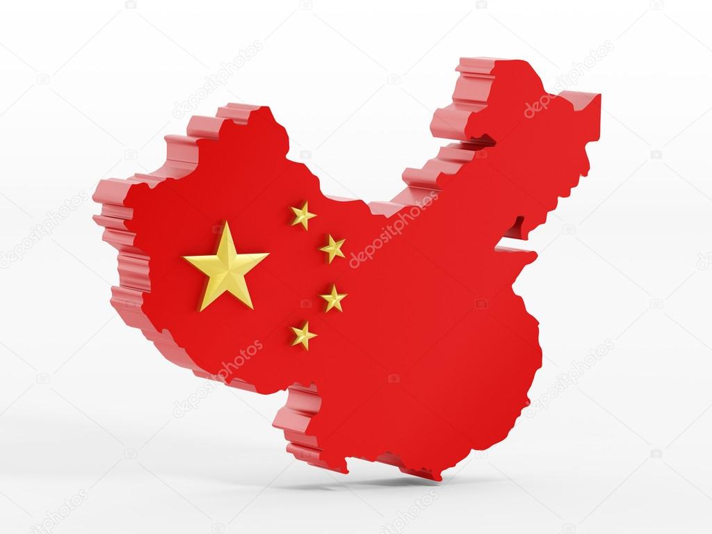 China map and flag Stock Photo by ©destinacigdem 74982213