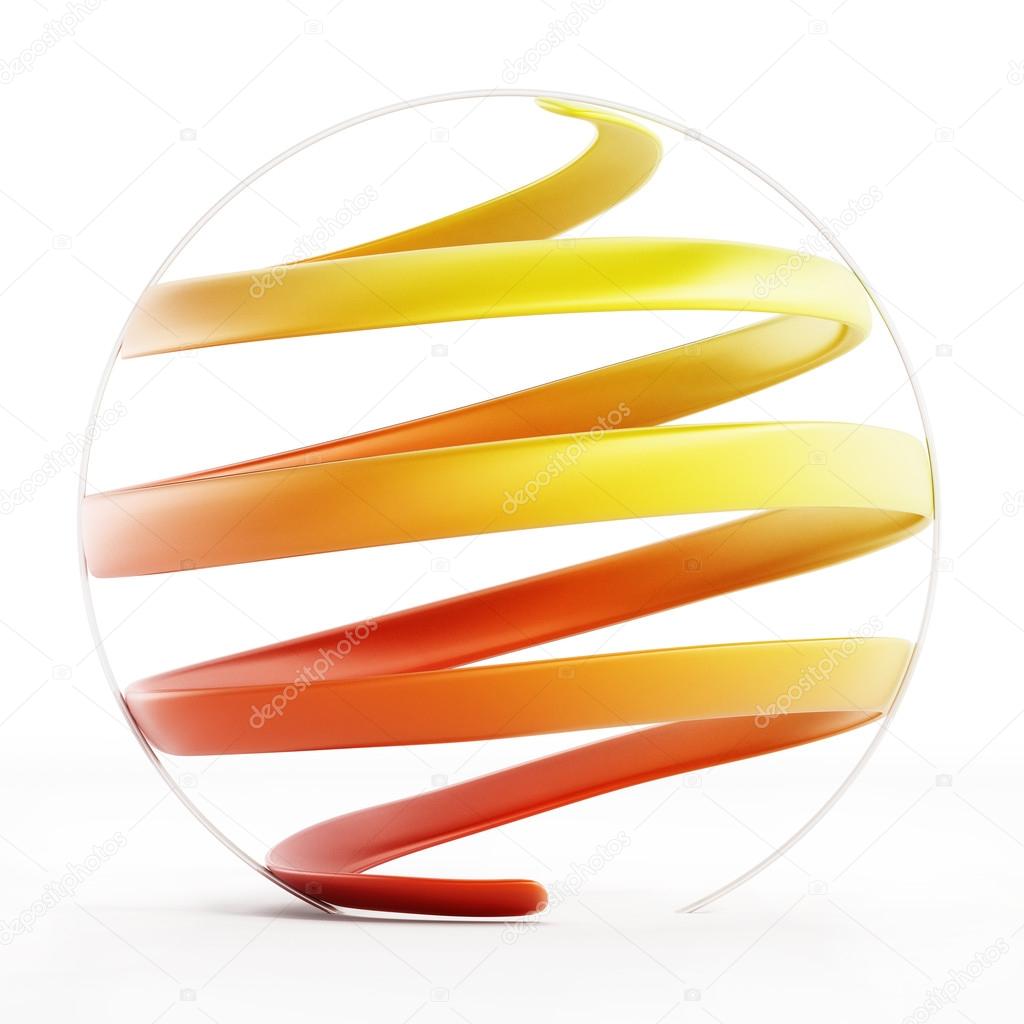Abstract helix shape inside a circle — Stock Photo © destinacigdem ...