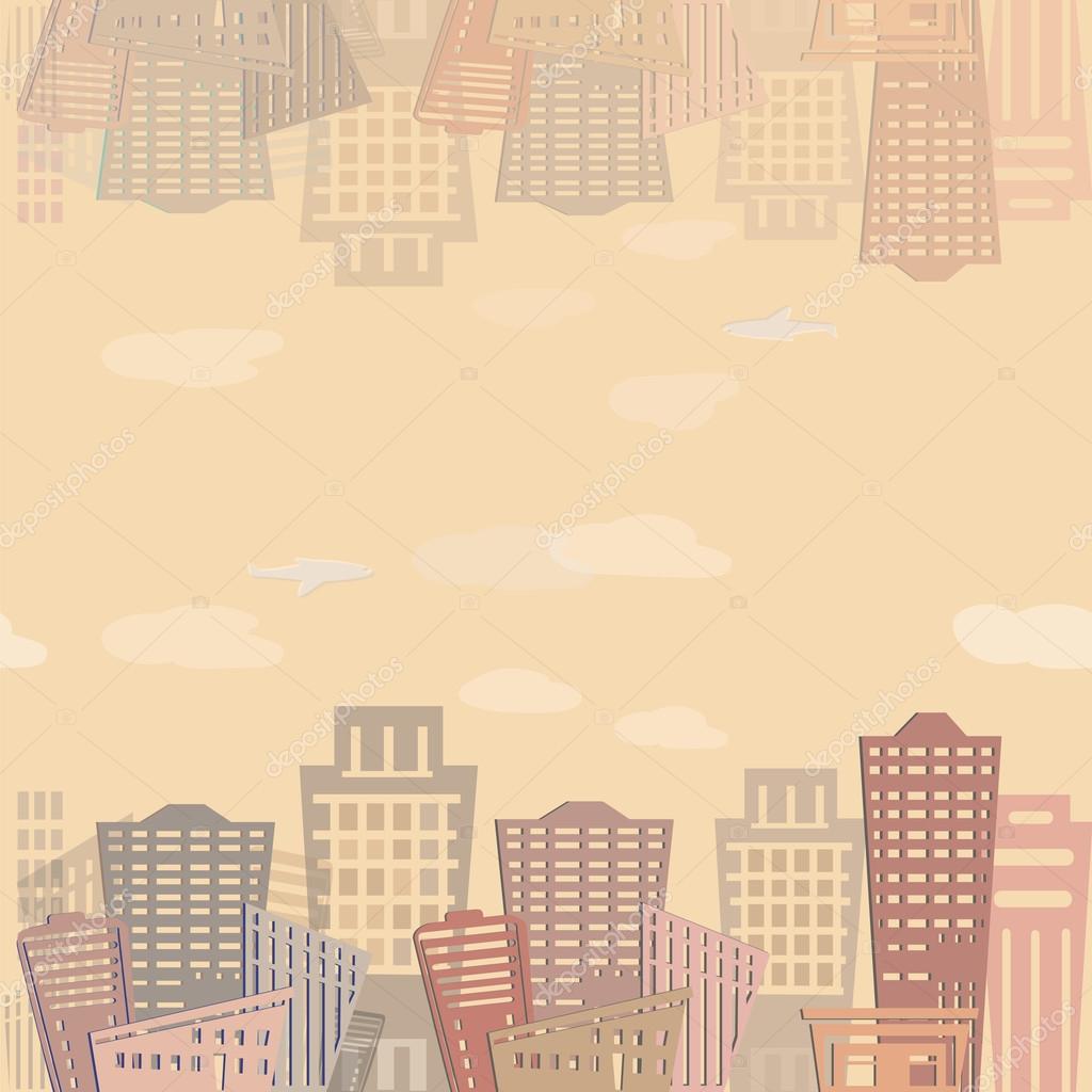 Seamless pattern Modern real estate buildings design. Urban landscape ...