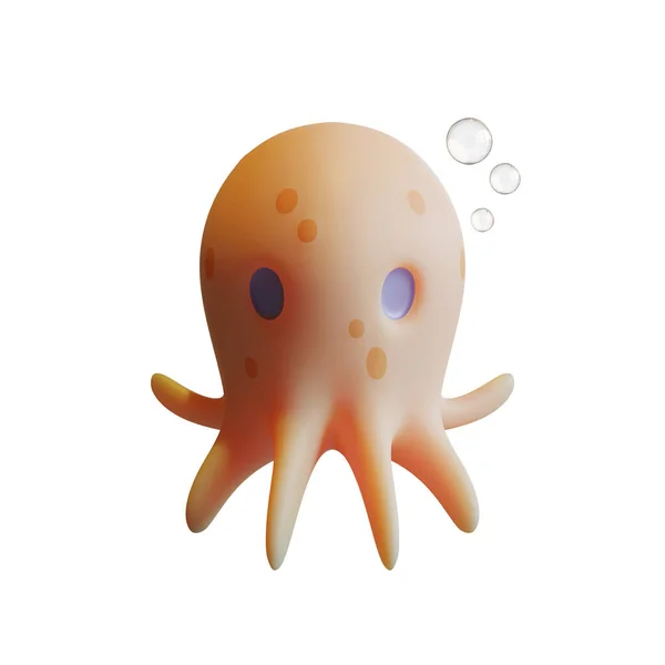 Octopus 3D Rendering Illustration, suitable for world oceans day ...