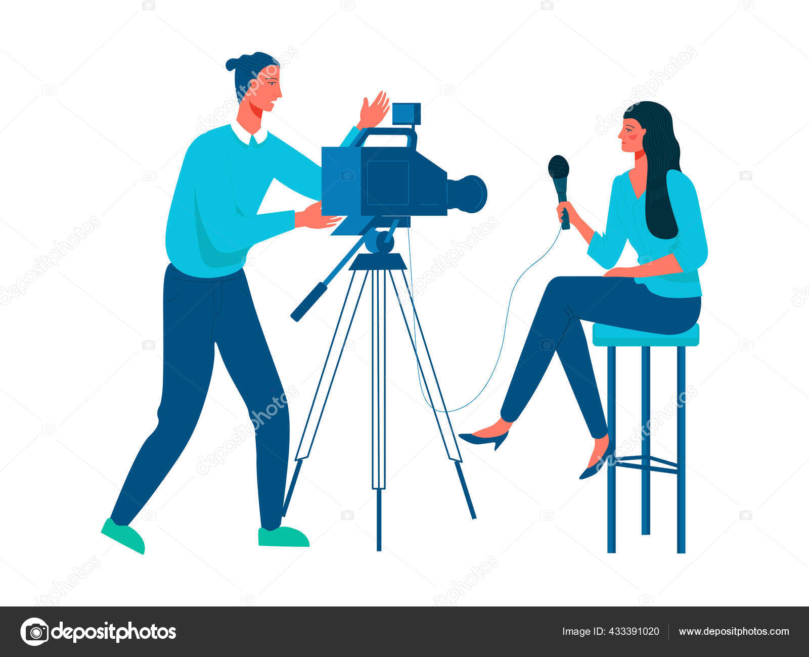 Videographer Presenter Broadcast News Broadcast Studio Creative ...