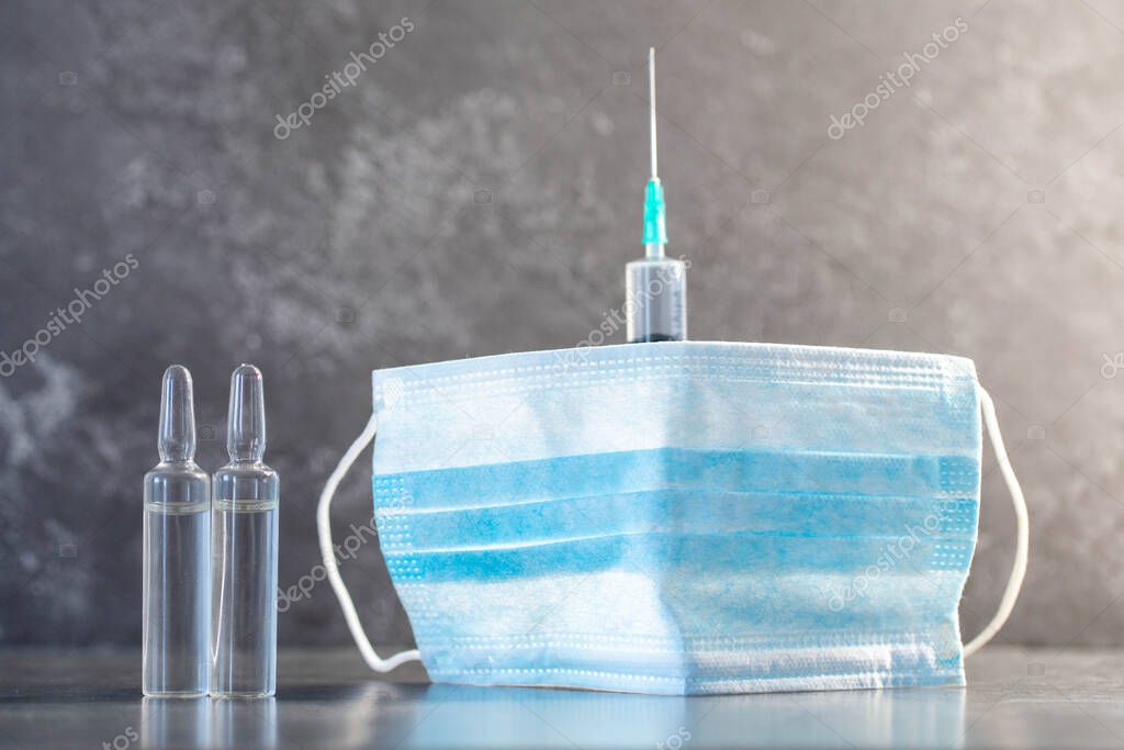 Vacuna e inyección de jeringa. Se utiliza para la prevención ...