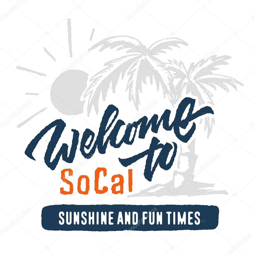 'Welcome to So Cal' Stock Vector Image by ©tortugastudio #114963704