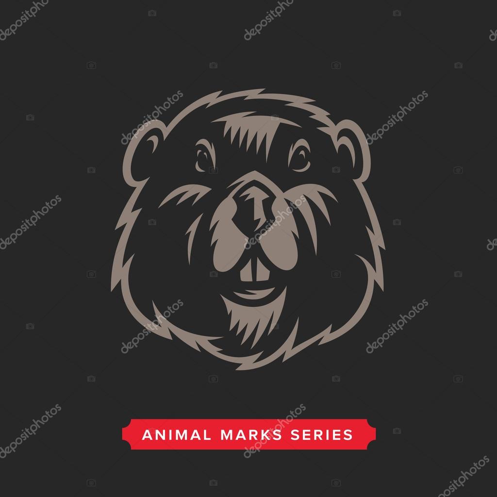 Symbole graphique original de tête de castor . Stock Vector by ...