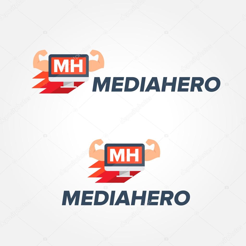 Logotipos Super héroe ordenador personal Vector de stock #114964608 de ...