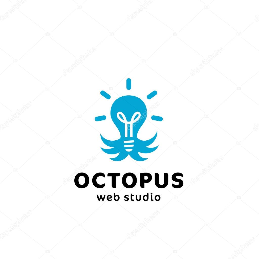 Octopus Light Bulb Stock Vector Image by ©tortugastudio #114968664