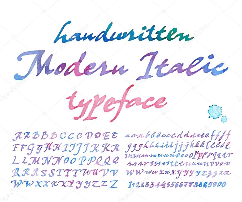 Italic Calligraphy Alphabet