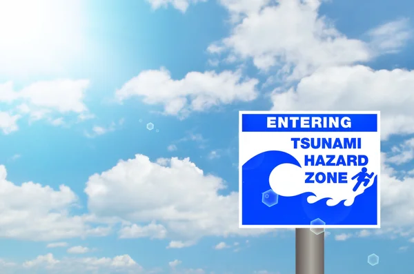 Tsunami warning sign Stock Photos, Royalty Free Tsunami warning sign ...