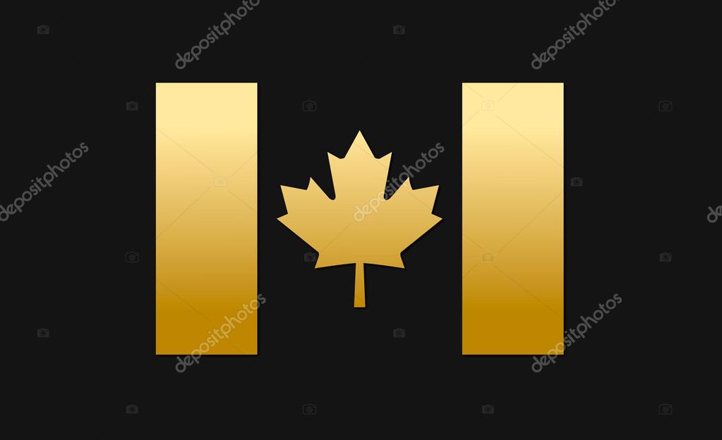 Gold Flag Canada ⬇ Vector Image by © ViewPixel | Vector Stock 110554400