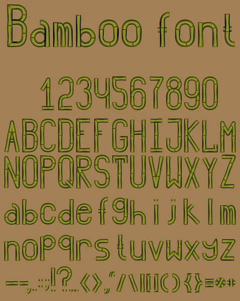 Bamboo font Vector Art Stock Images | Depositphotos