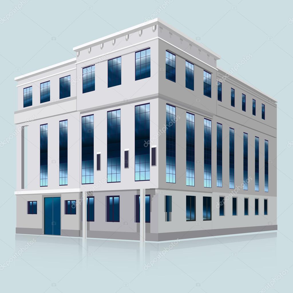 White Bank building. Vector illustration. — Stock Vector © Marisa ...