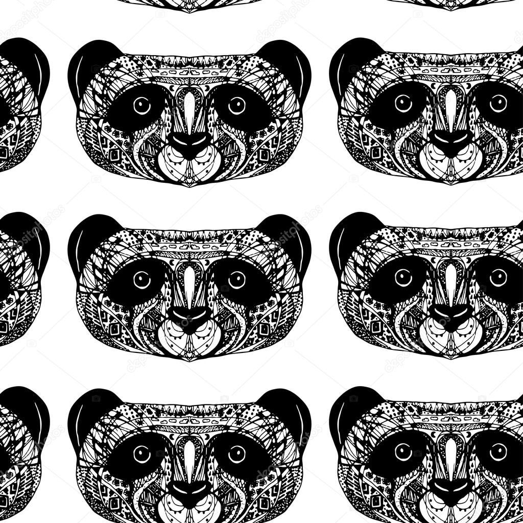 Panda hand-drawing head. Stock Vector Image by ©Ekaterina-P #52604815