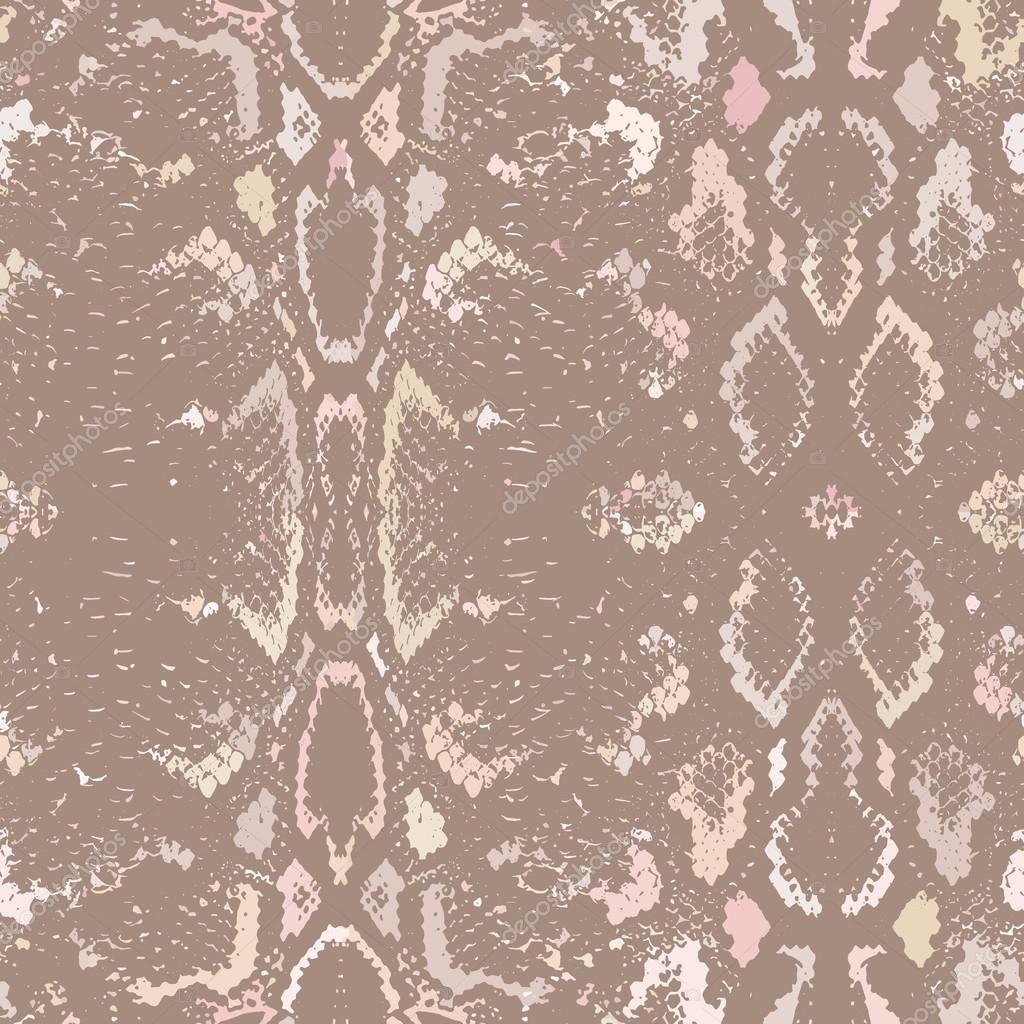 Snake skin texture. Seamless pattern beige brown background. Vector ...