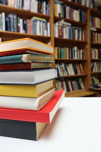 Library books pile Stock Photos, Royalty Free Library books pile Images ...