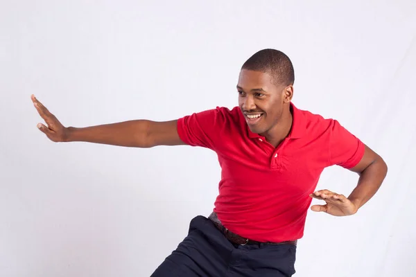 Happy Black Man Dance — Stock Photo © artistallen #478815404