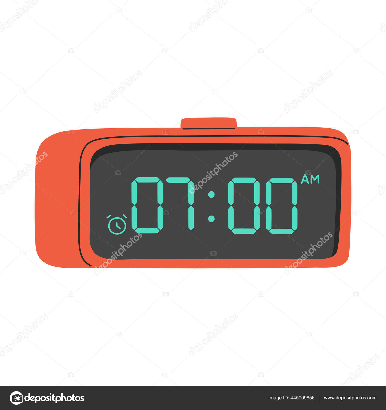 Digital Alarm Clock Vector
