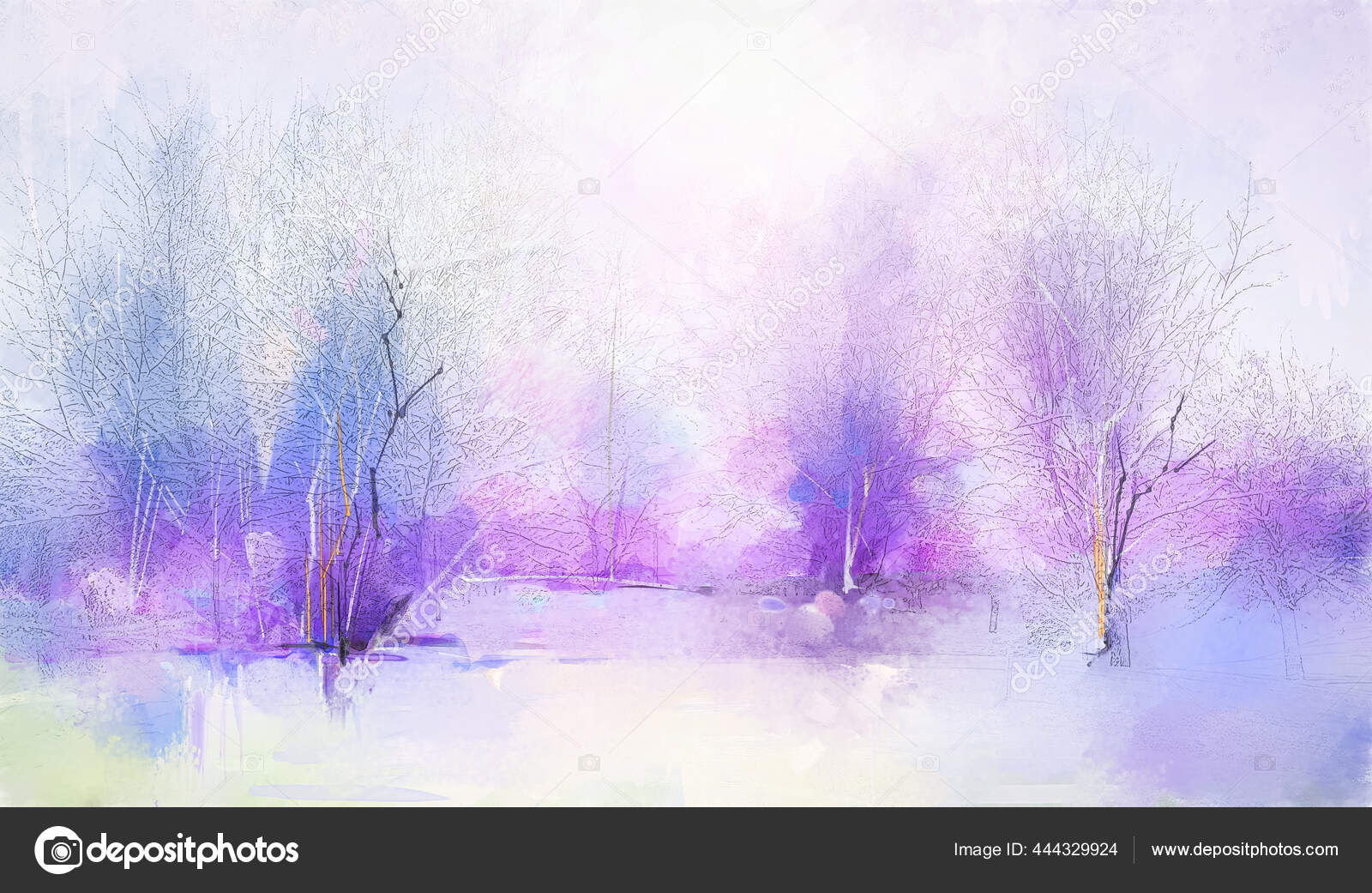 Abstract Winter Painting