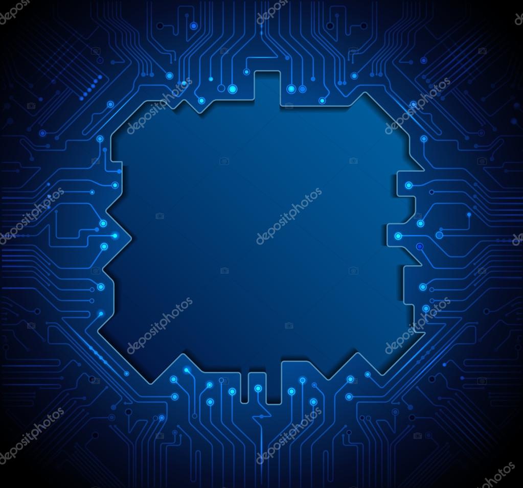 Illustration Blue abstract technology circuit background Stock Vector ...
