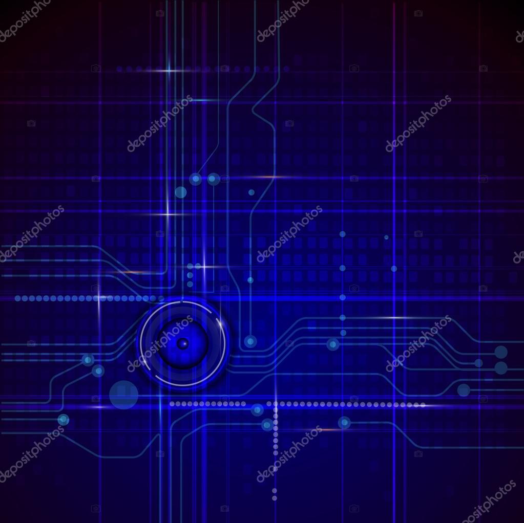 Illustration Blue abstract technology circuit background Stock Vector ...
