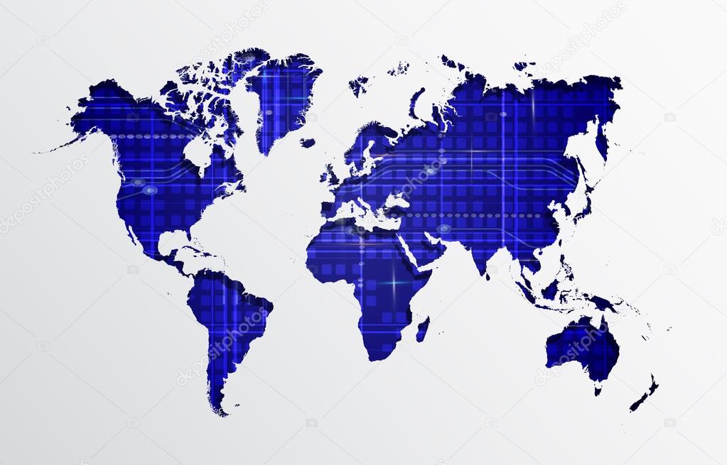 Vector World map.Connections network concept Stock Vector by ©Nongkran ...