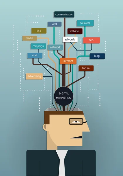 Business man planning digital marketing - Stock Image - Everypixel