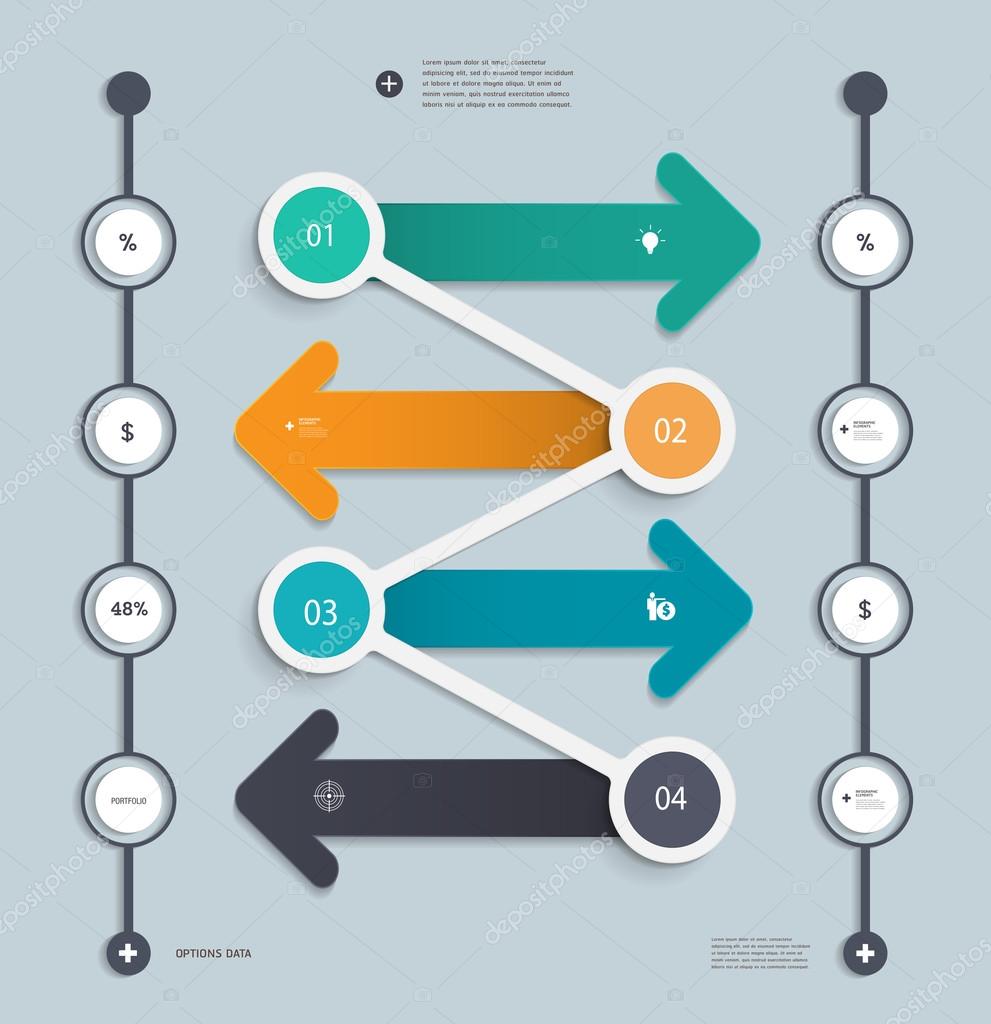 Infographics Timeline design step by step template Stock Vector by ...