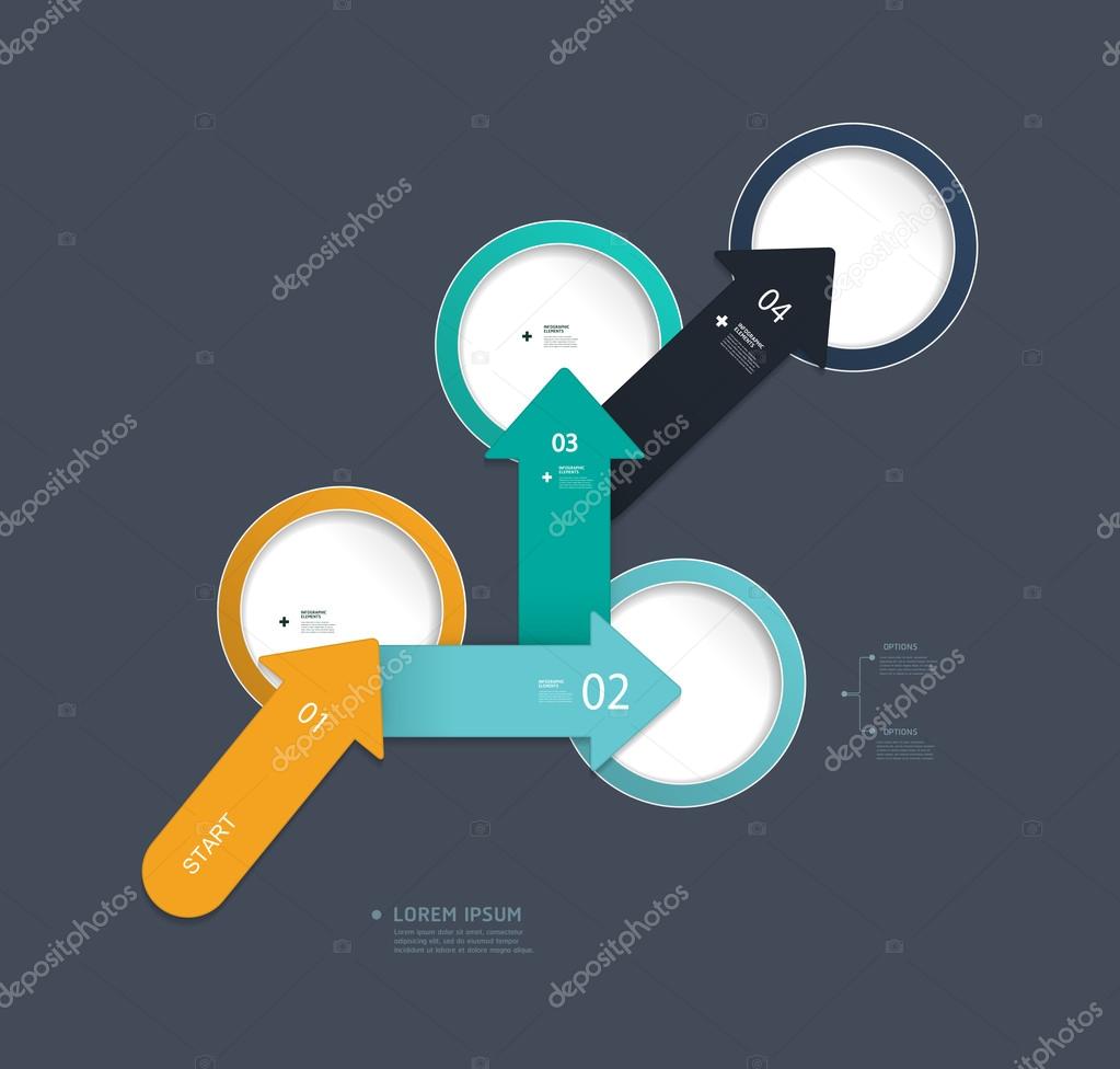 Infographic steg mallen, kan användas för infographics, antal banners, grafisk för webbplats ...