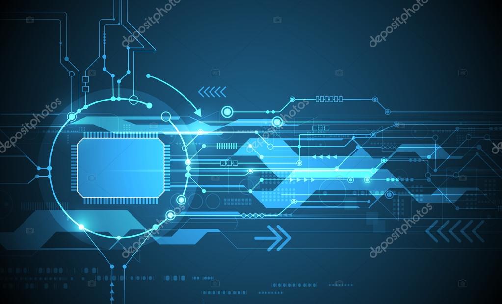 Vector Abstract futuristic circuit board and cpu, Illustration high ...