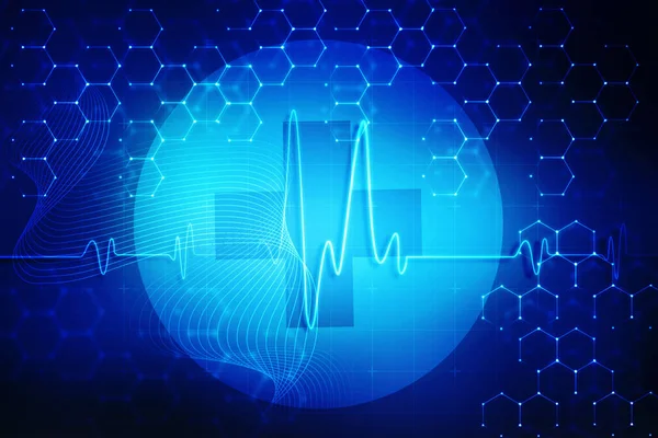 Medical Abstract Background Ecg Background Illustration Stethoscope ...