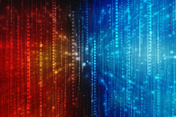 Binary Code Background, Digital Abstract technology background, flowing ...