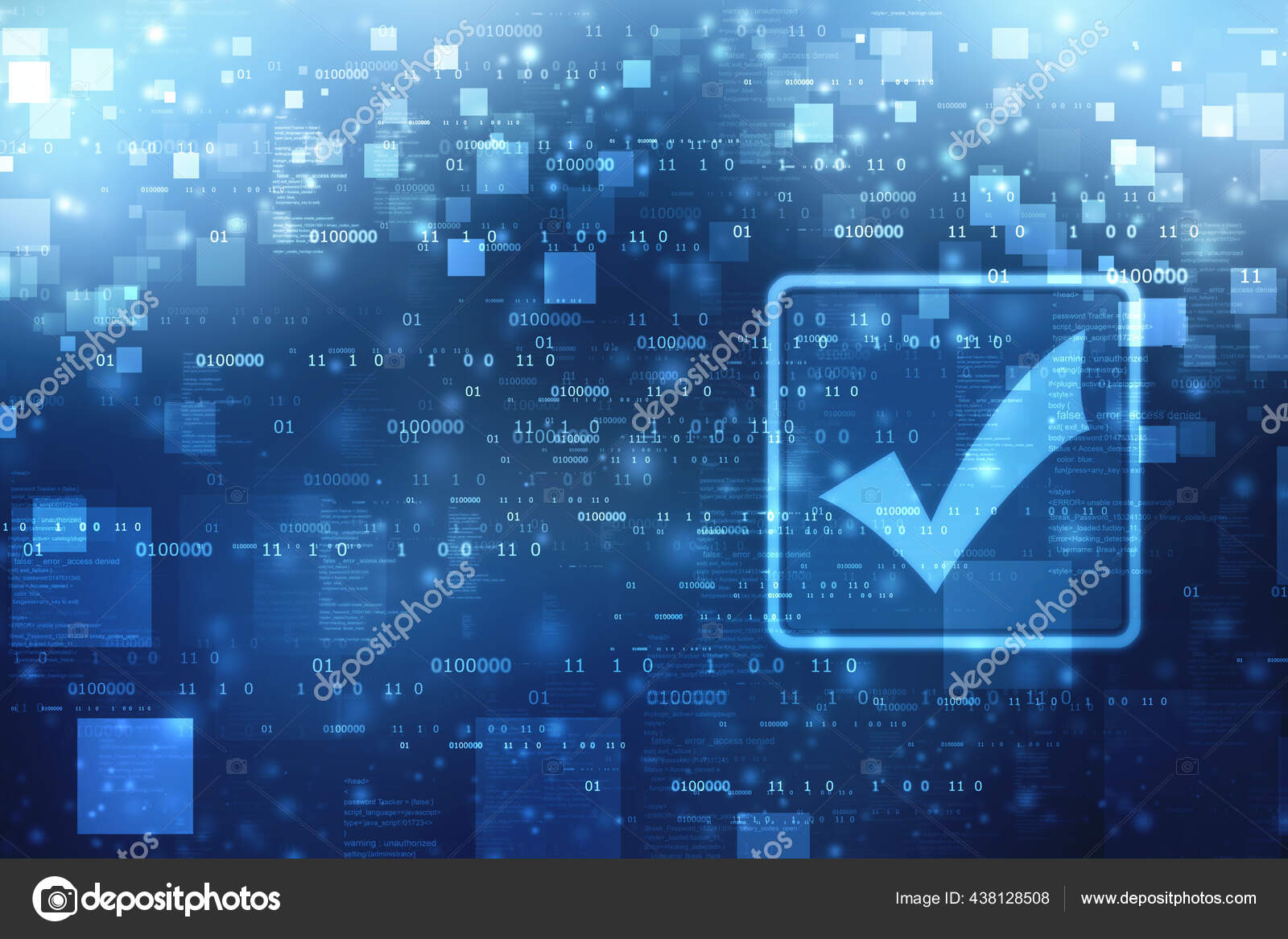 Check Mark Symbol Digital Background Technology Abstract Background ...