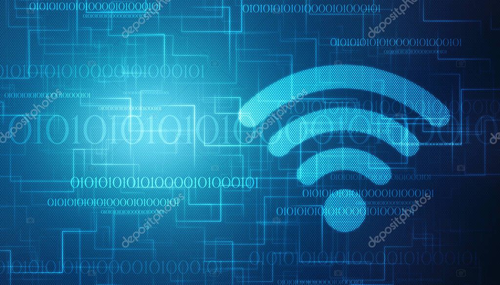 Signo de s mbolo WiFi de ilustraci n 2d, conexi n a Internet WiFi Fondo 2024