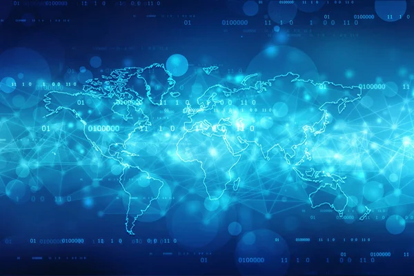 Global network connection concept. Big data visualization. Social network communication in the ...