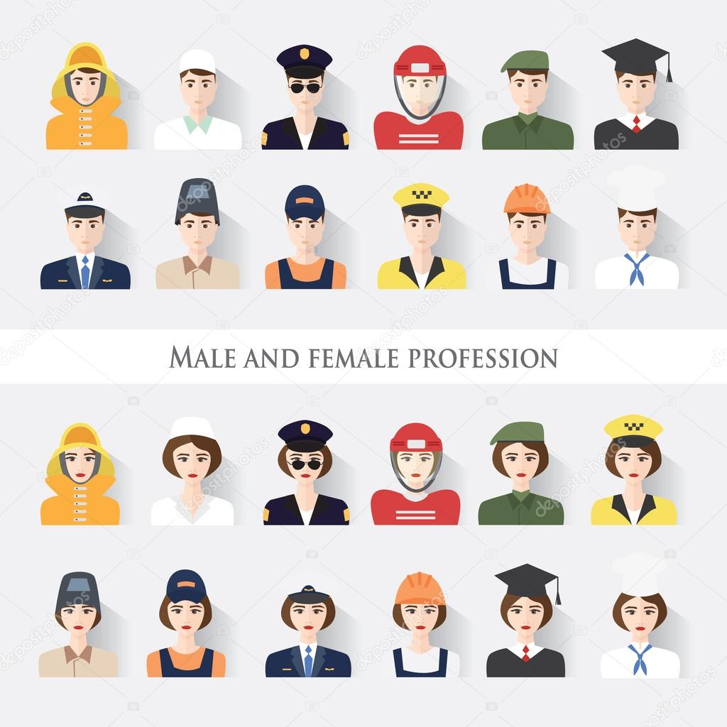 Male and female profession Stock Vector Image by ©Jly19 #59441507