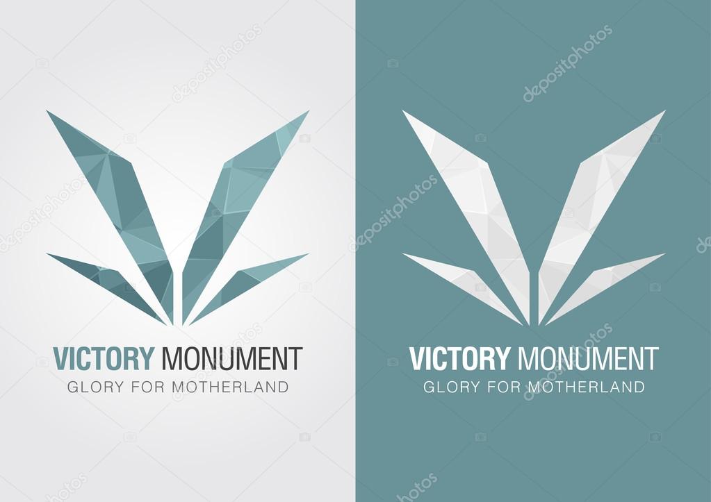 V Victory icon symbol from an alphabet letter V. Stock Vector Image by ...