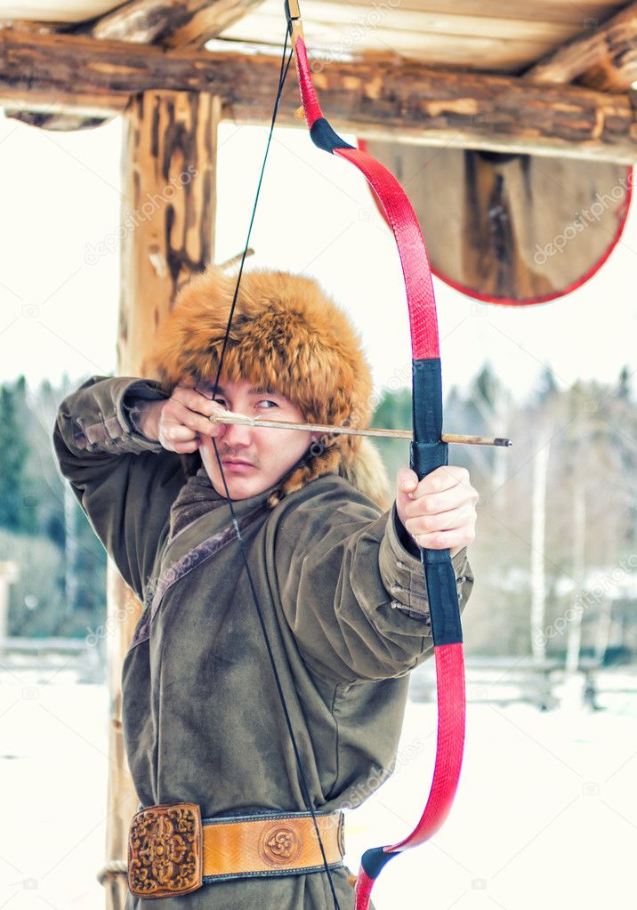Mongolian Archer. Portrait. – Stock Editorial Photo © filin28 #103960492