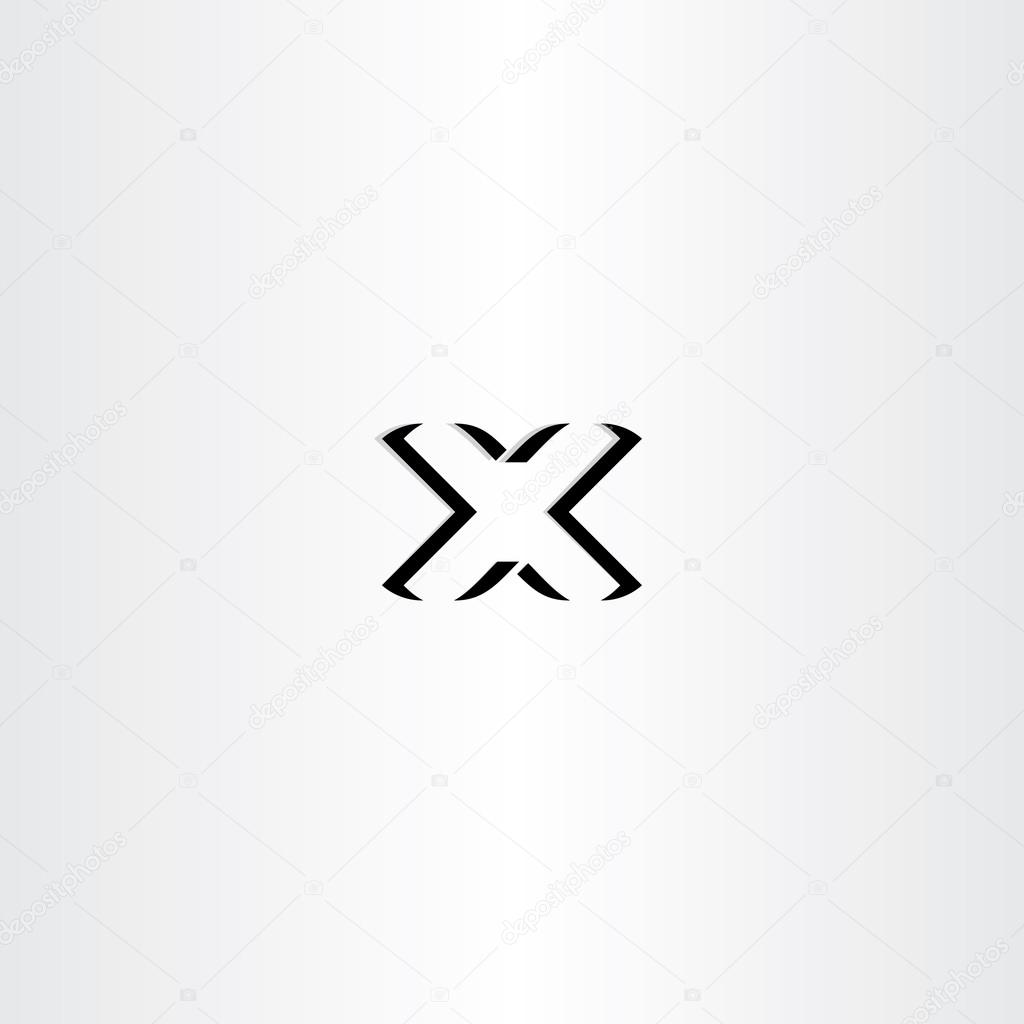 Black logotype letter x logo icon design — Stock Vector © blaskorizov ...